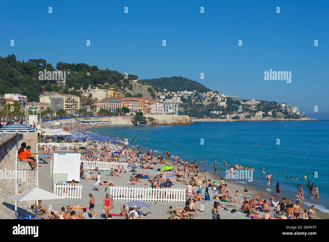 France Europe South of France Cote d'Azur Nice beach seashore coast ...