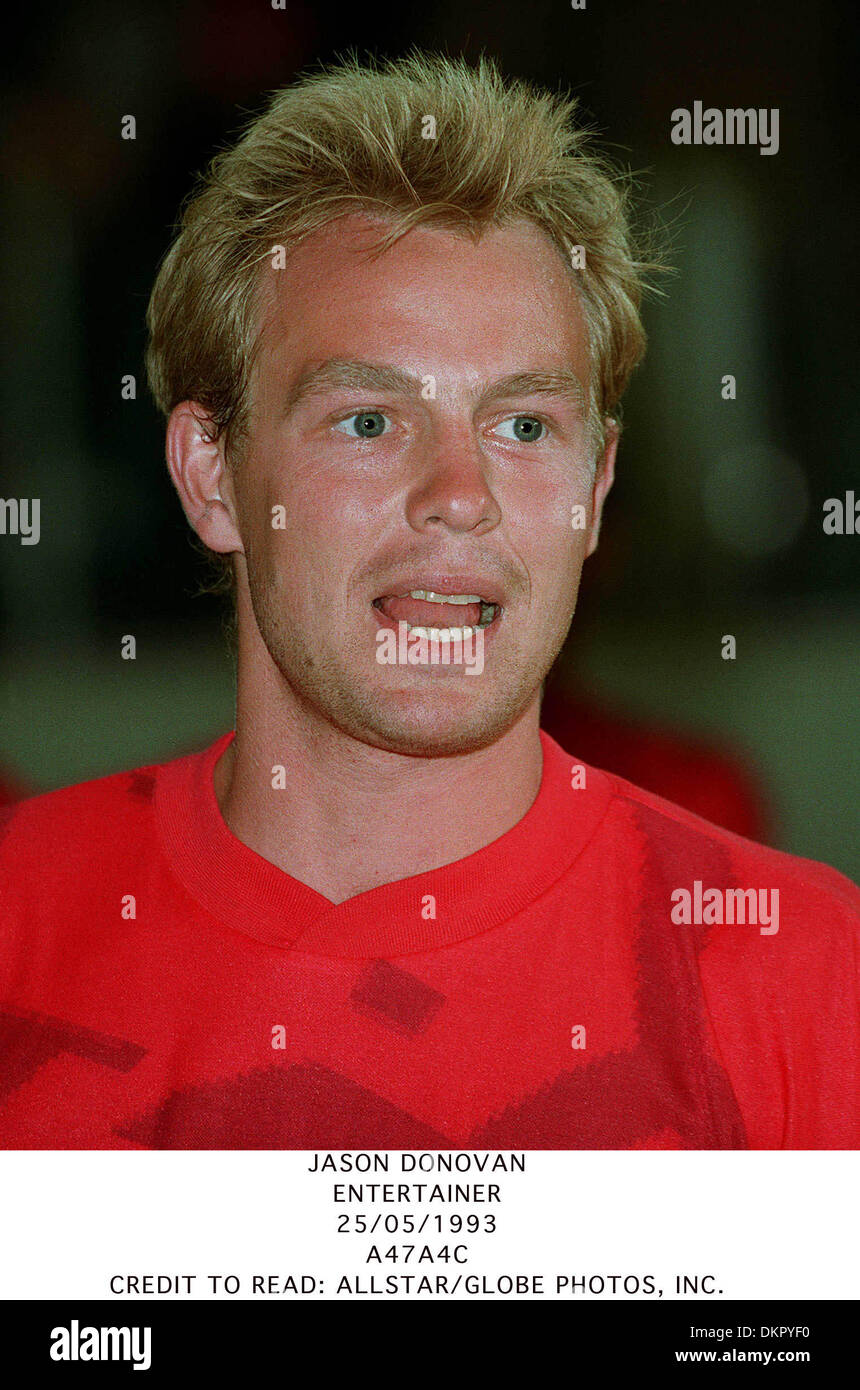 JASON DONOVAN.ENTERTAINER.25/05/1993.A47A4C.CREDIT TO READ Stock Photo ...
