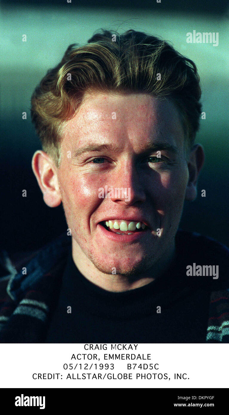 CRAIG MCKAY.ACTOR, EMMERDALE.05/12/1993.B74D5C Stock Photo - Alamy