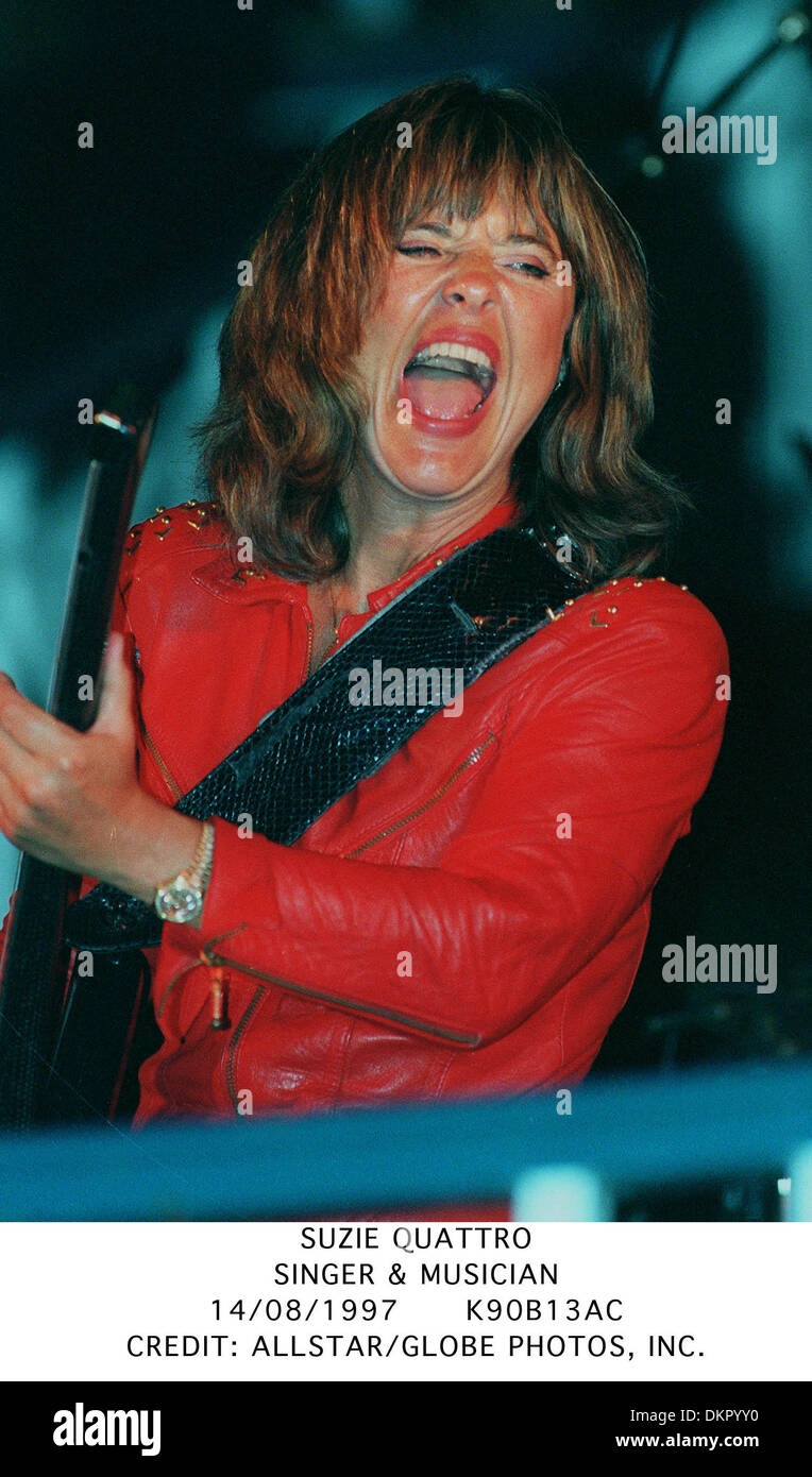 SUZIE QUATTRO.SINGER & MUSICIAN.14/08/1997.K90B13AC Stock Photo - Alamy