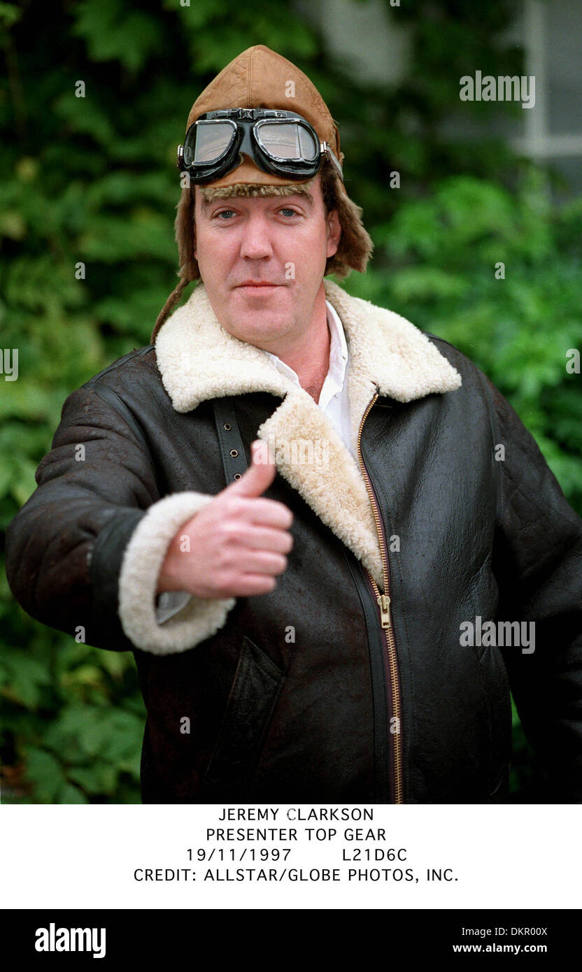 JEREMY CLARKSON.PRESENTER TOP GEAR.19/11/1997.L21D6C Stock Photo - Alamy