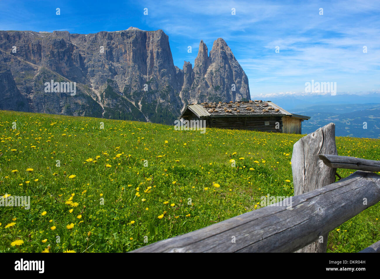 South Tirol Italy Europe Schlern Seiser Alm Dolomites mountain ...