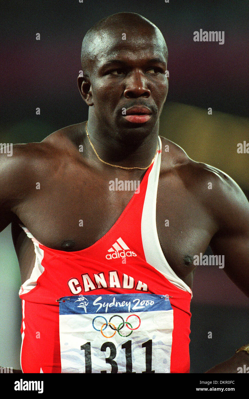 DONOVAN BAILEY.100 METRES, SYDNEY OLYMPICS.Y, AUSTRALIA.OLYMPIC STADIUM ...