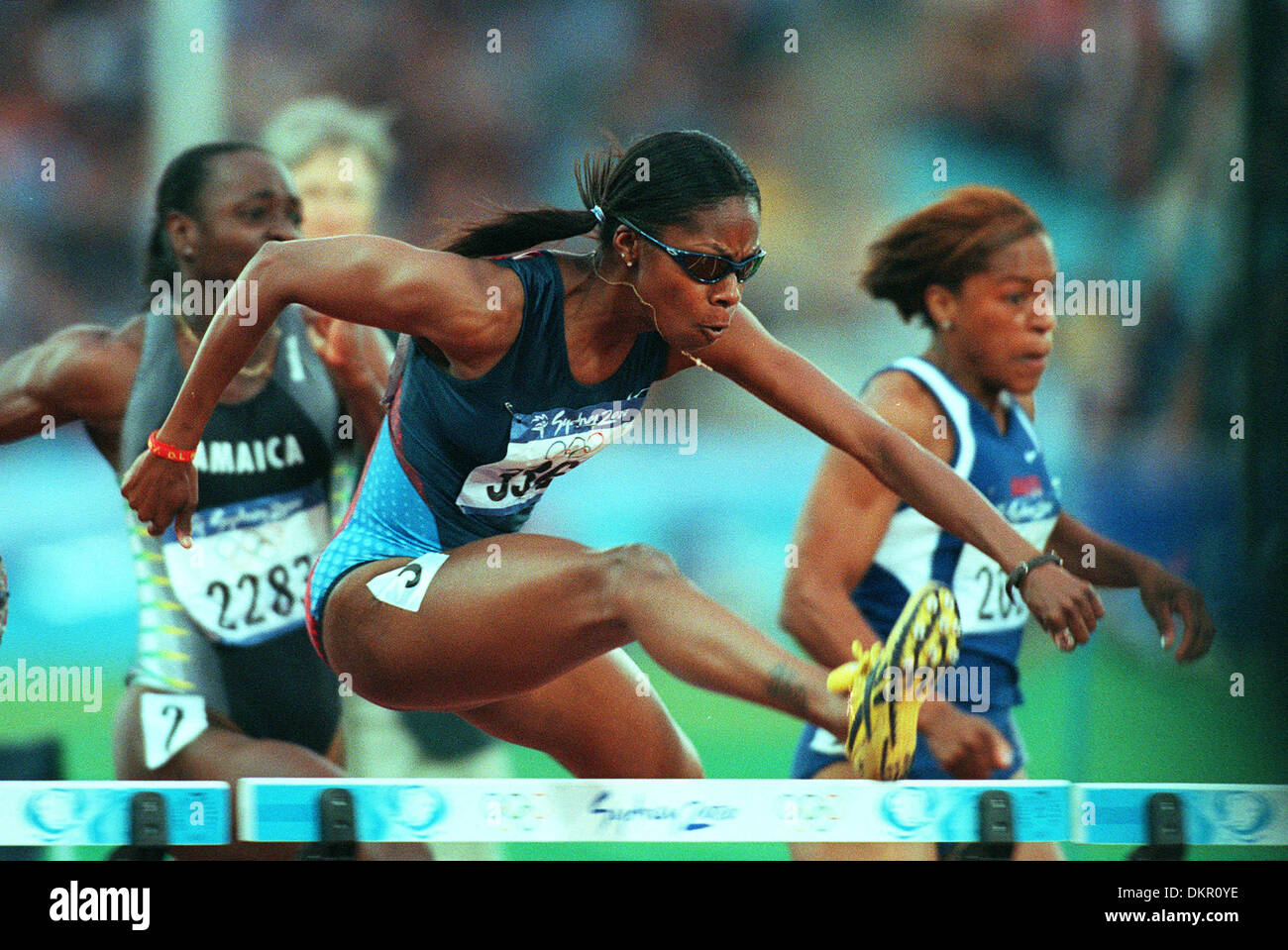 MELISSA MORRISON.100 METRE HURDLES, SYDNEY.Y, AUSTRALIA.OLYMPIC STADIUM ...
