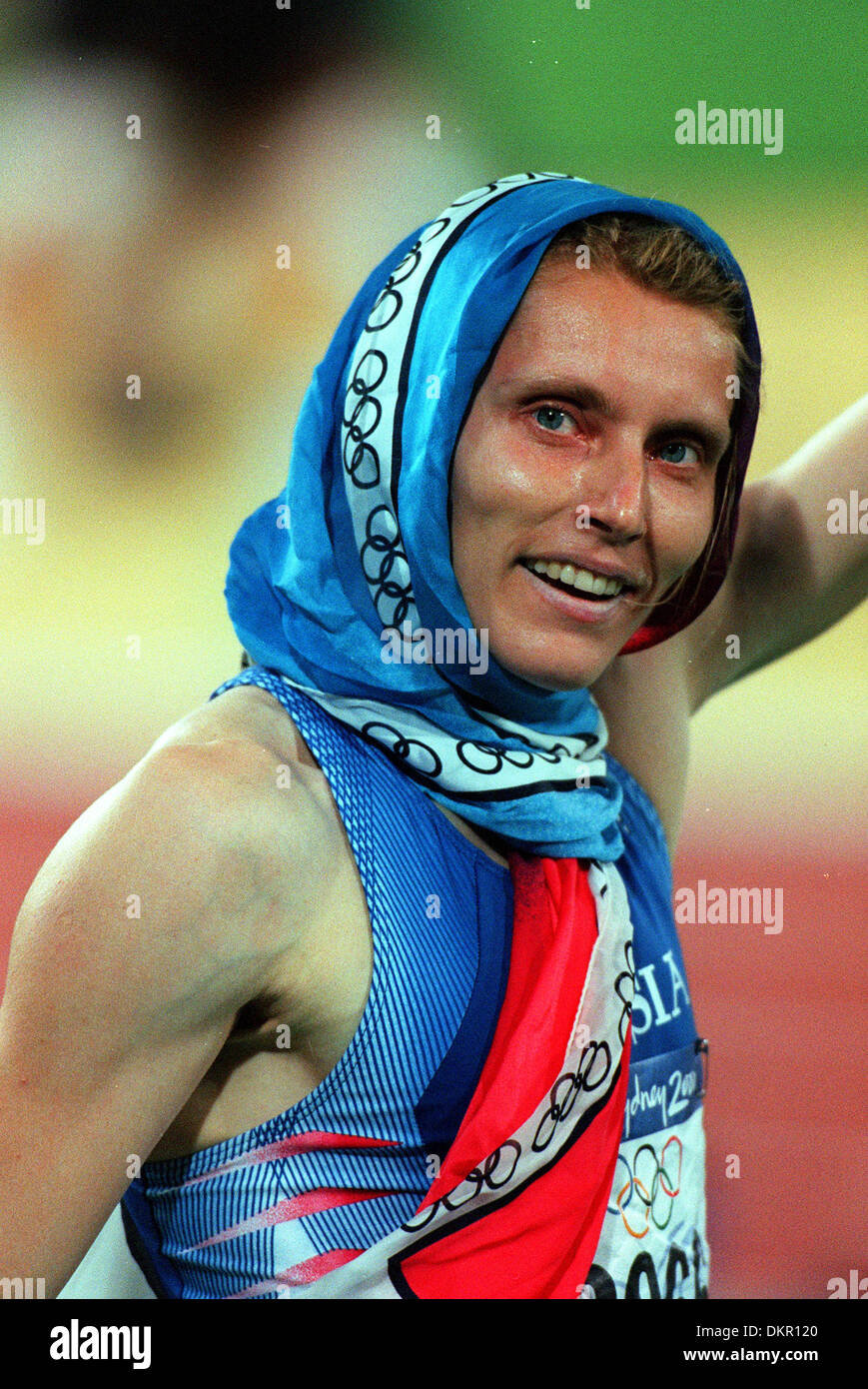 IRINA PRIVALOVA.400 METRE HURDLES, SYDNEY.Y, AUSTRALIA.OLYMPIC STADIUM ...