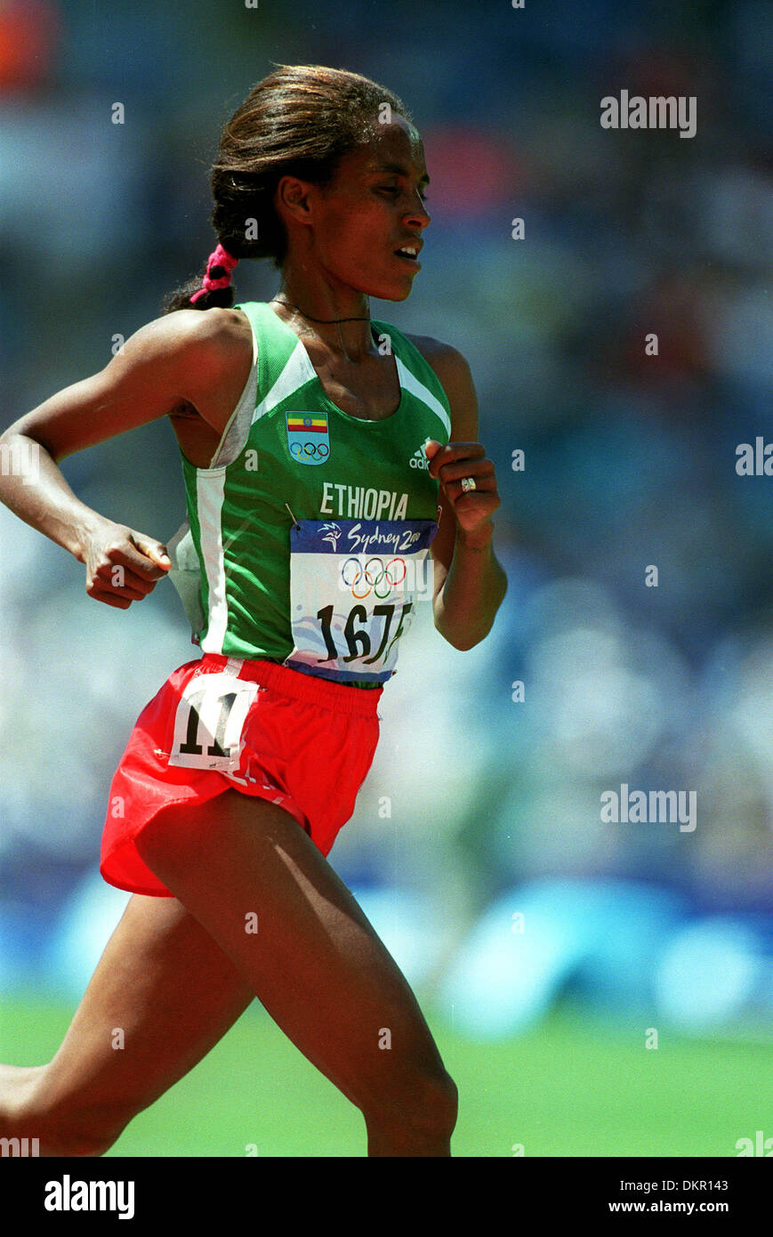 DERARTU TULU.10000 METRES, SYDNEY OLYMPICS.Y, AUSTRALIA.OLYMPIC STADIUM, SYDNEY, SYDNE.22/09 ...
