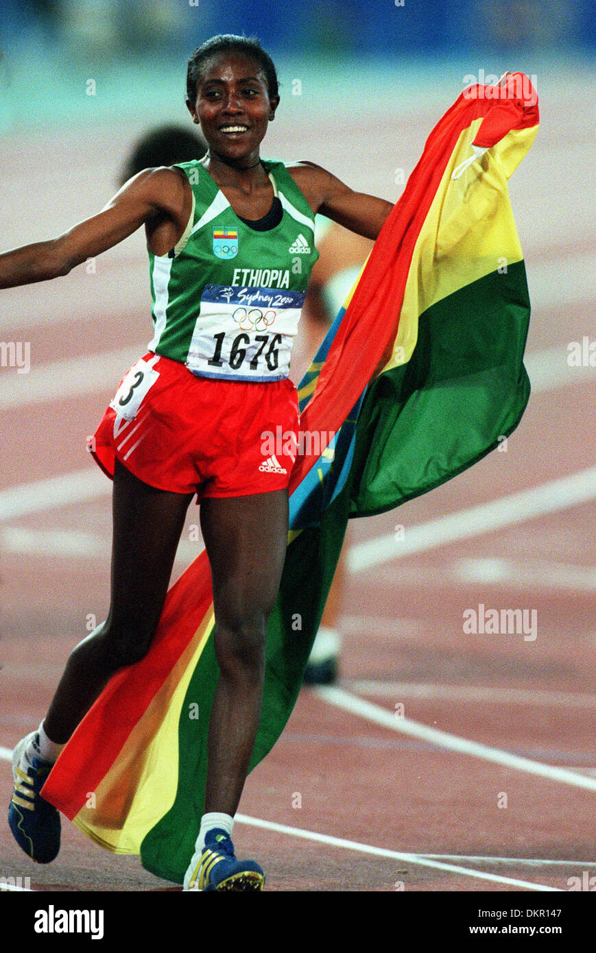 GETE WAMI.10000 METRES, SYDNEY OLYMPICS.Y, AUSTRALIA.OLYMPIC STADIUM ...