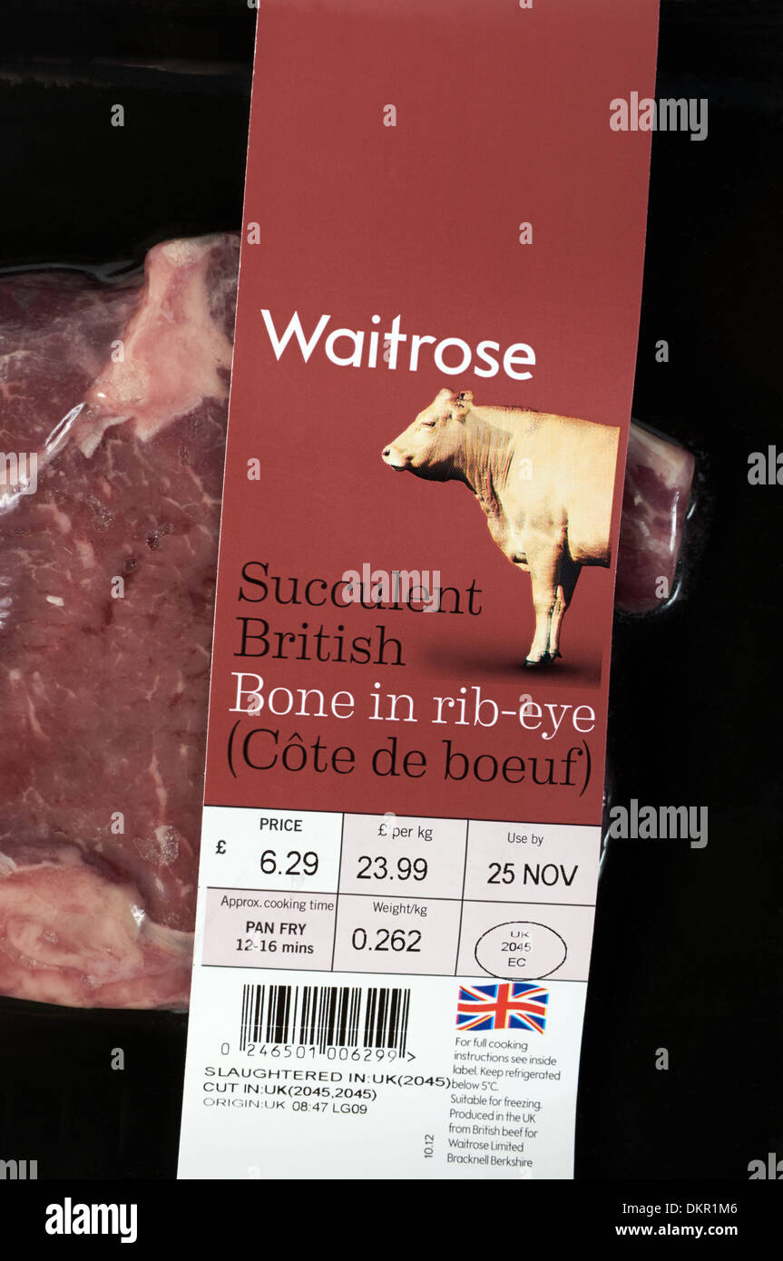 Waitrose rib eye steak hi-res stock photography and images - Alamy
