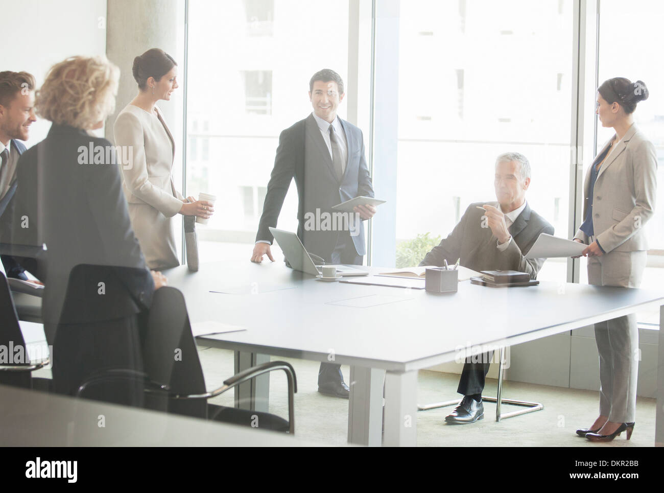 Business people talking in conference room Stock Photo - Alamy