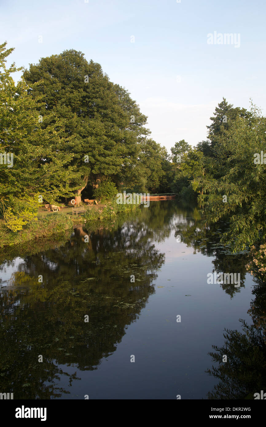 River Stour at Flatford Mill on the Essex and Suffolk border Stock ...