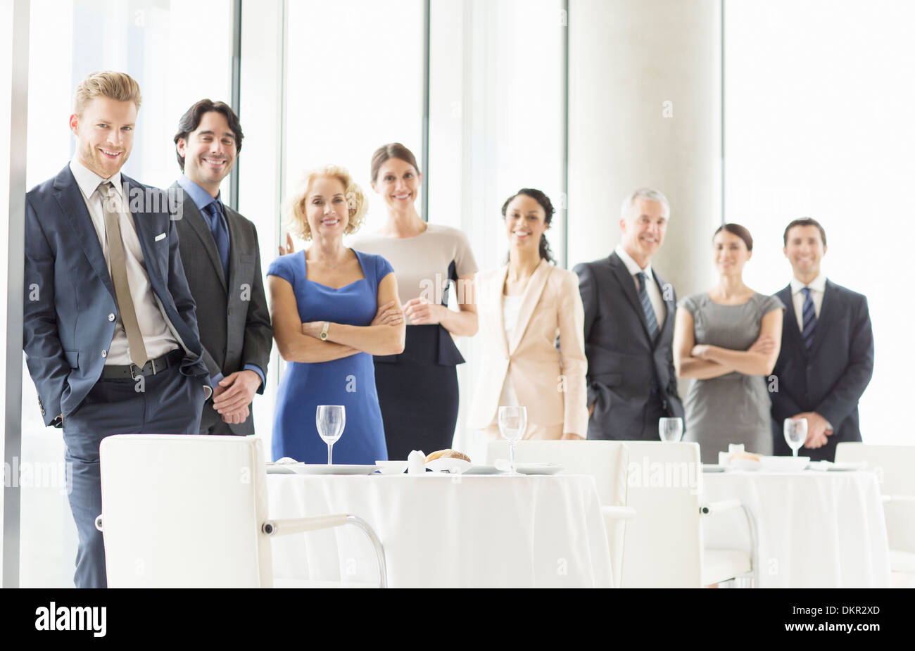 Woman smiling indoors in restaurant hi-res stock photography and images ...