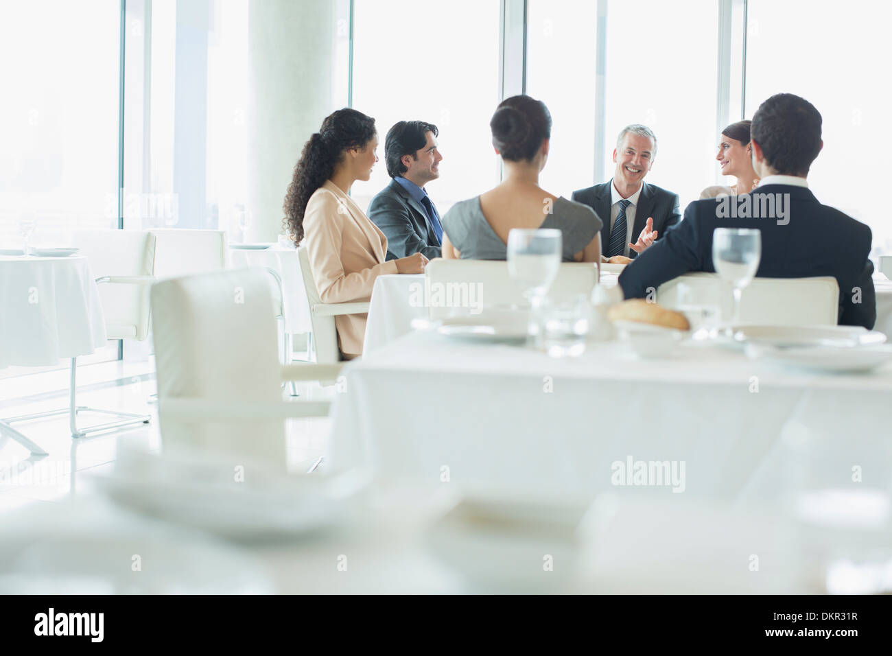 Business people meeting in restaurant Stock Photo - Alamy