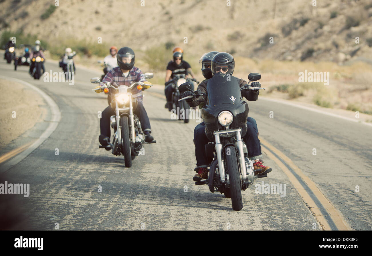 Hipster Bikers at the Hooligan HoeDown - Pioneer Town California Stock ...
