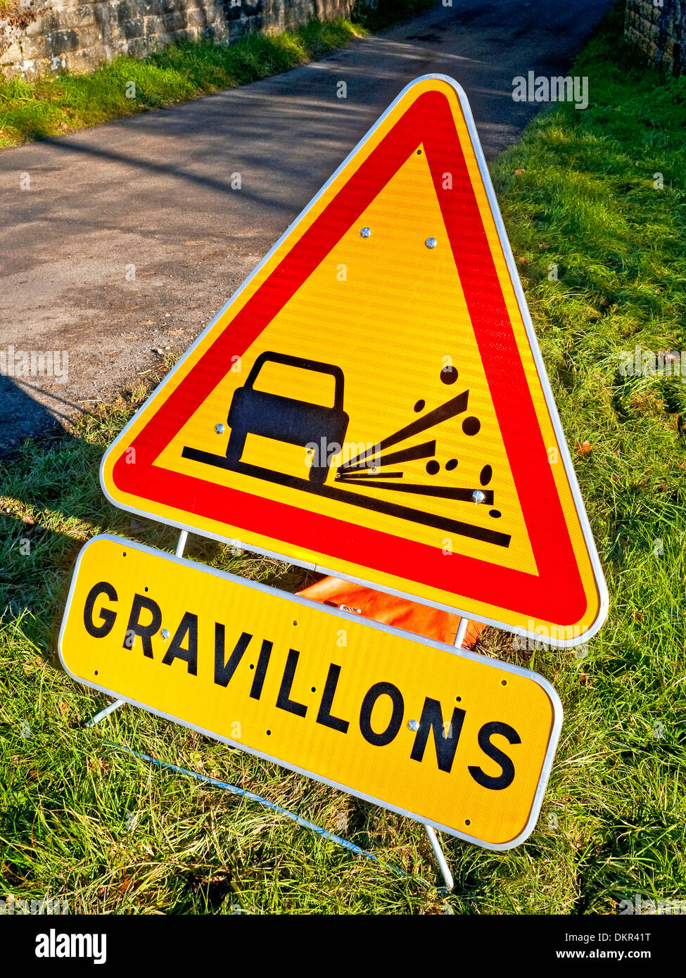Road sign france danger hi-res stock photography and images - Alamy