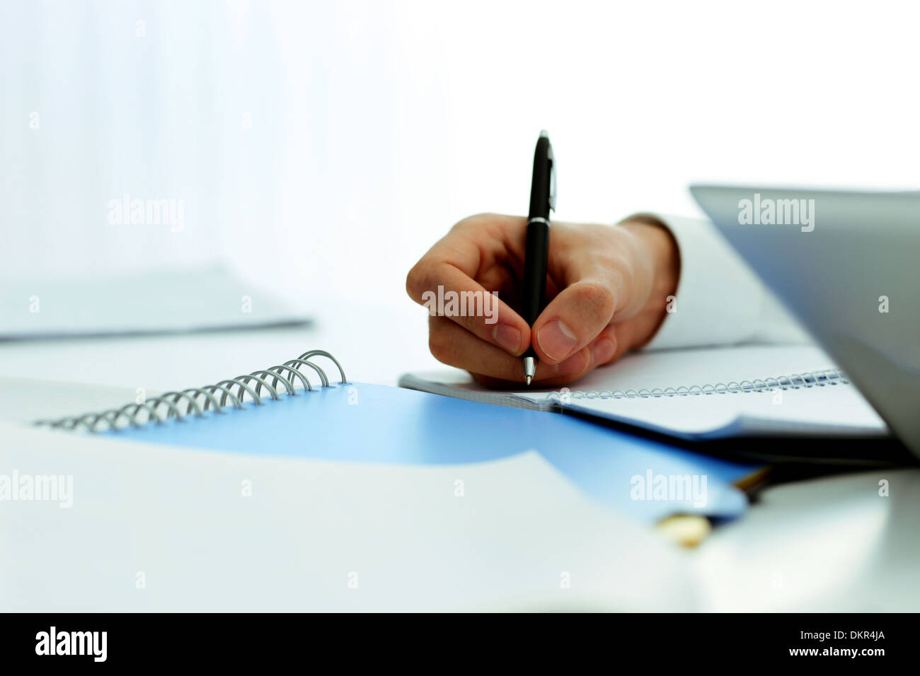 Hand writing in notebook hi-res stock photography and images - Alamy