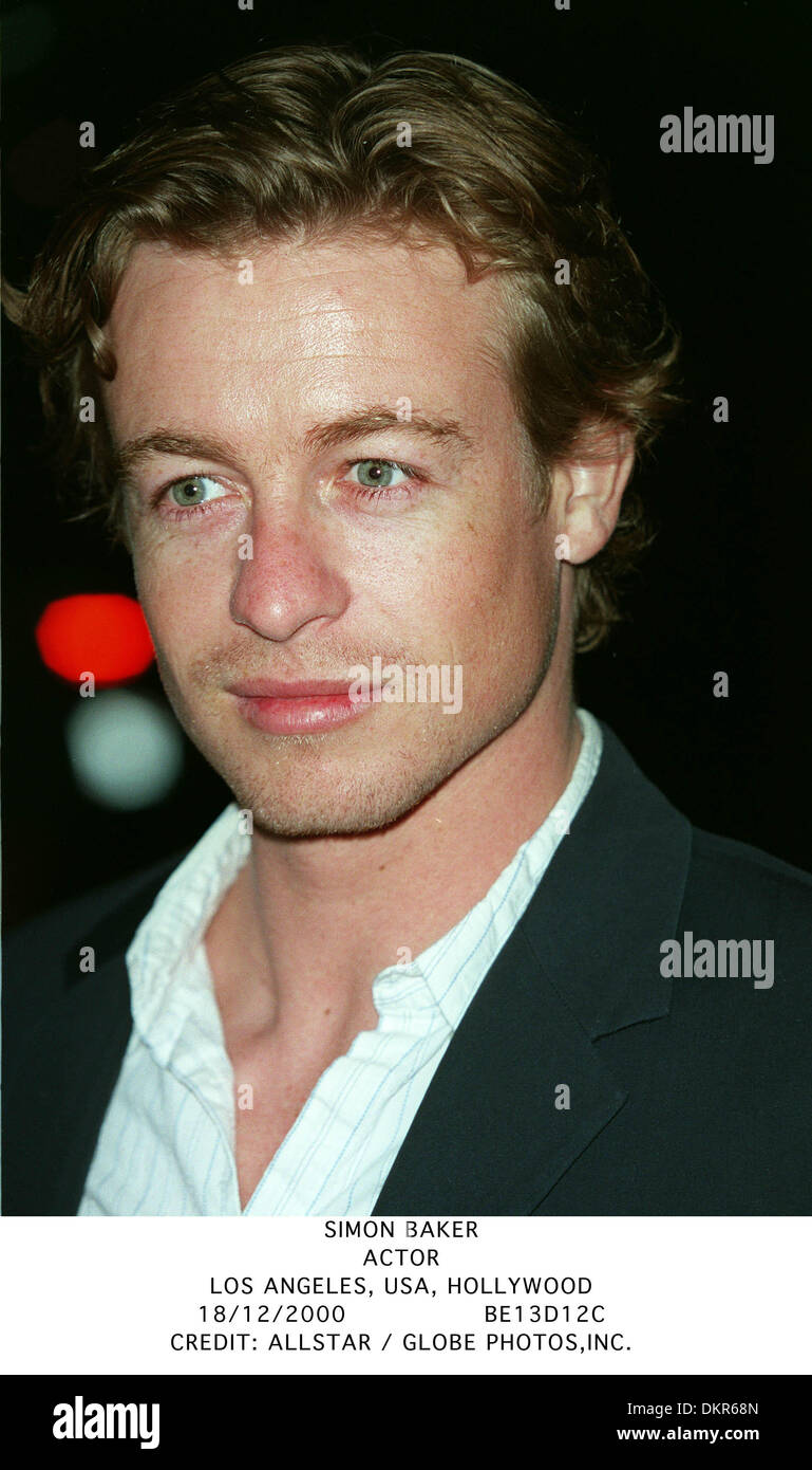 SIMON BAKER.ACTOR.LOS ANGELES, USA, HOLLYWOOD.18/12/2000.BE13D12C Stock ...