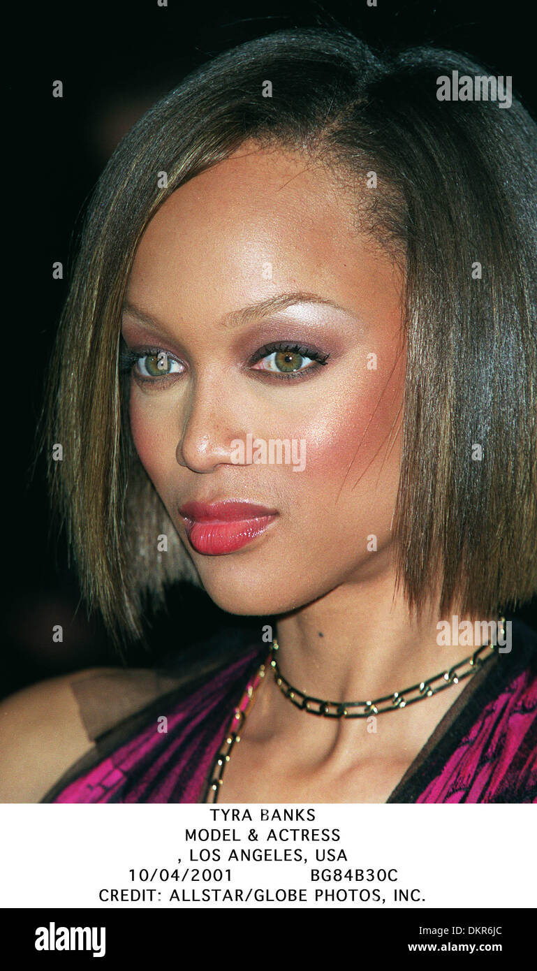 TYRA BANKS.MODEL & ACTRESS LOS ANGELES, USA.10/04/2001.BG84B30C Stock ...