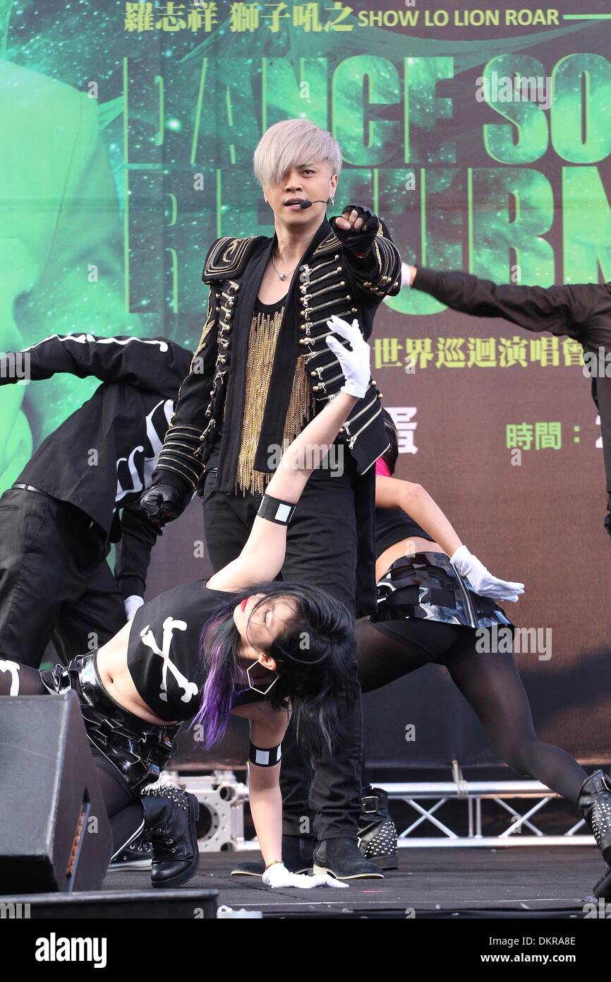 Taipei, China. 8th Dec, 2013. Singer Show Lo promotes his album Lion ...
