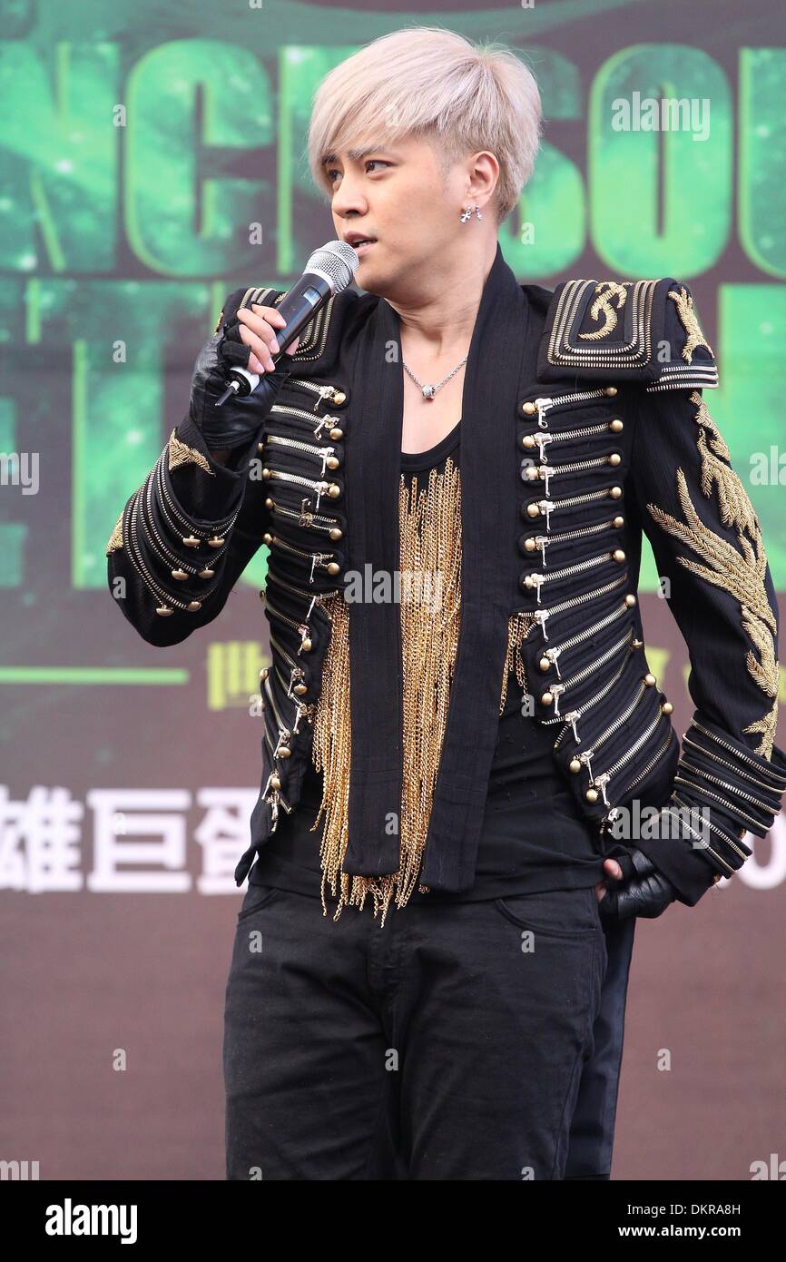 Taipei, China. 8th Dec, 2013. Singer Show Lo promotes his album Lion ...