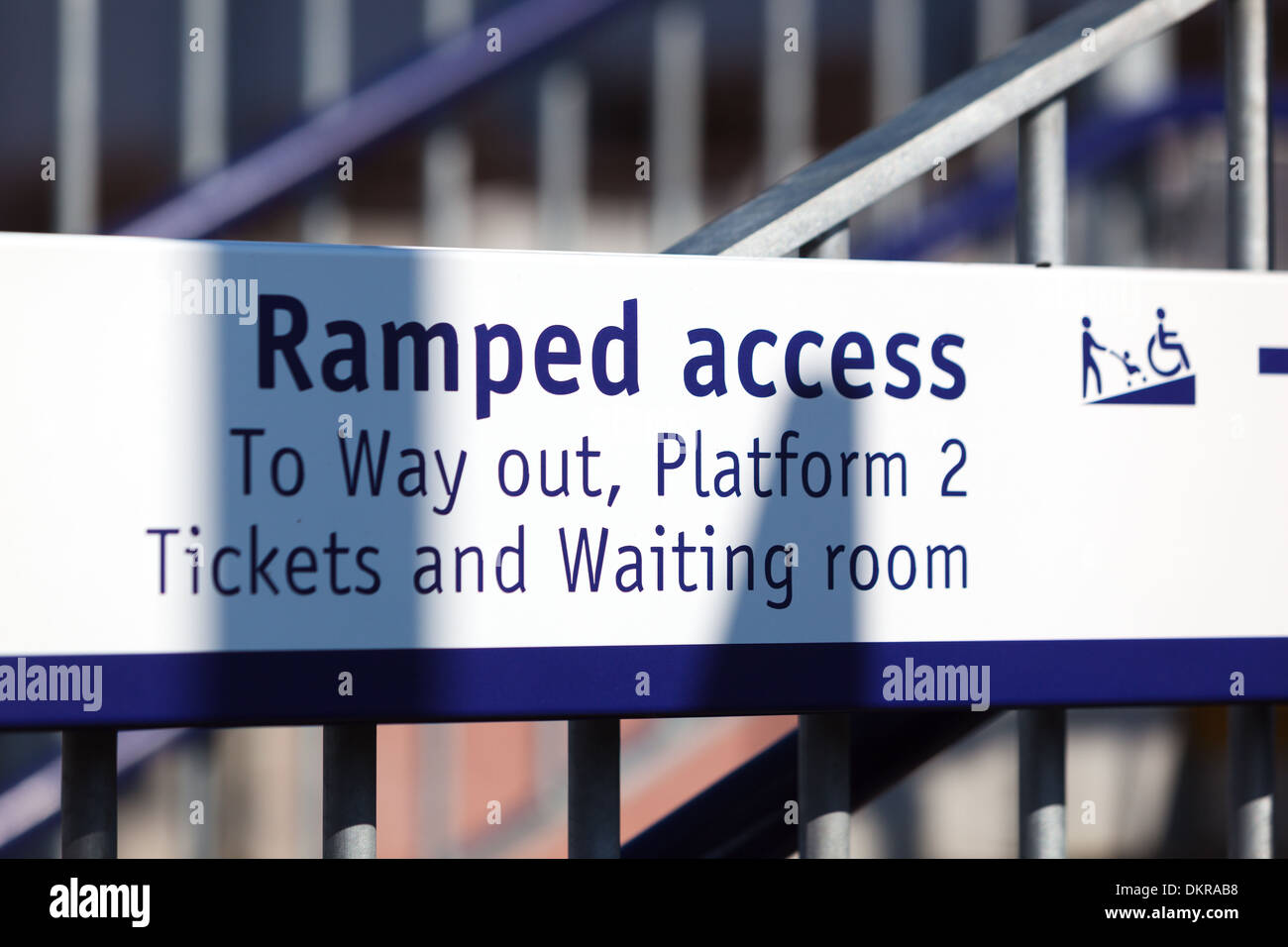 modern railway station signs for ramped access for prams and for those ...