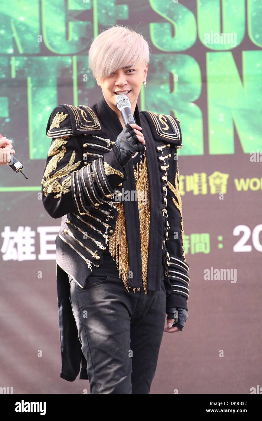 Taipei, China. 8th Dec, 2013. Singer Show Lo promotes his album Lion ...