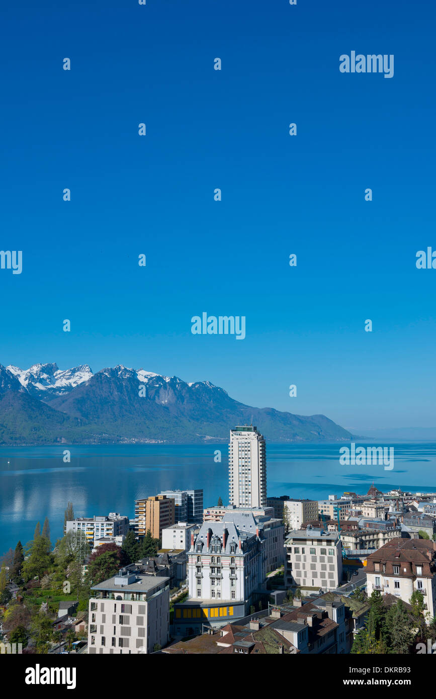 Switzerland, Europe, town, city, house, home, building, lake, Lac Léman ...