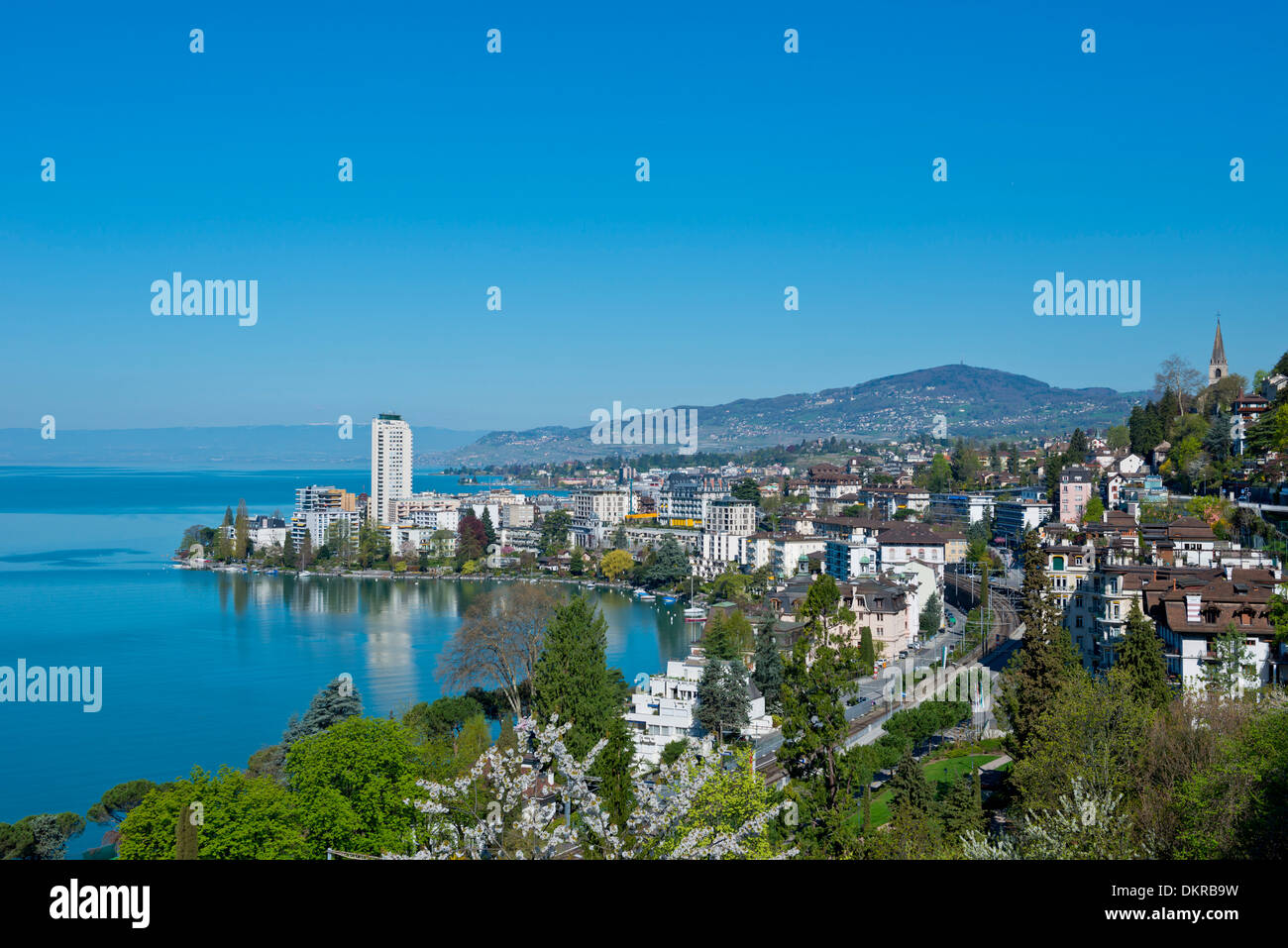 Switzerland, Europe, town, city, house, home, building, lake, Lac Léman ...