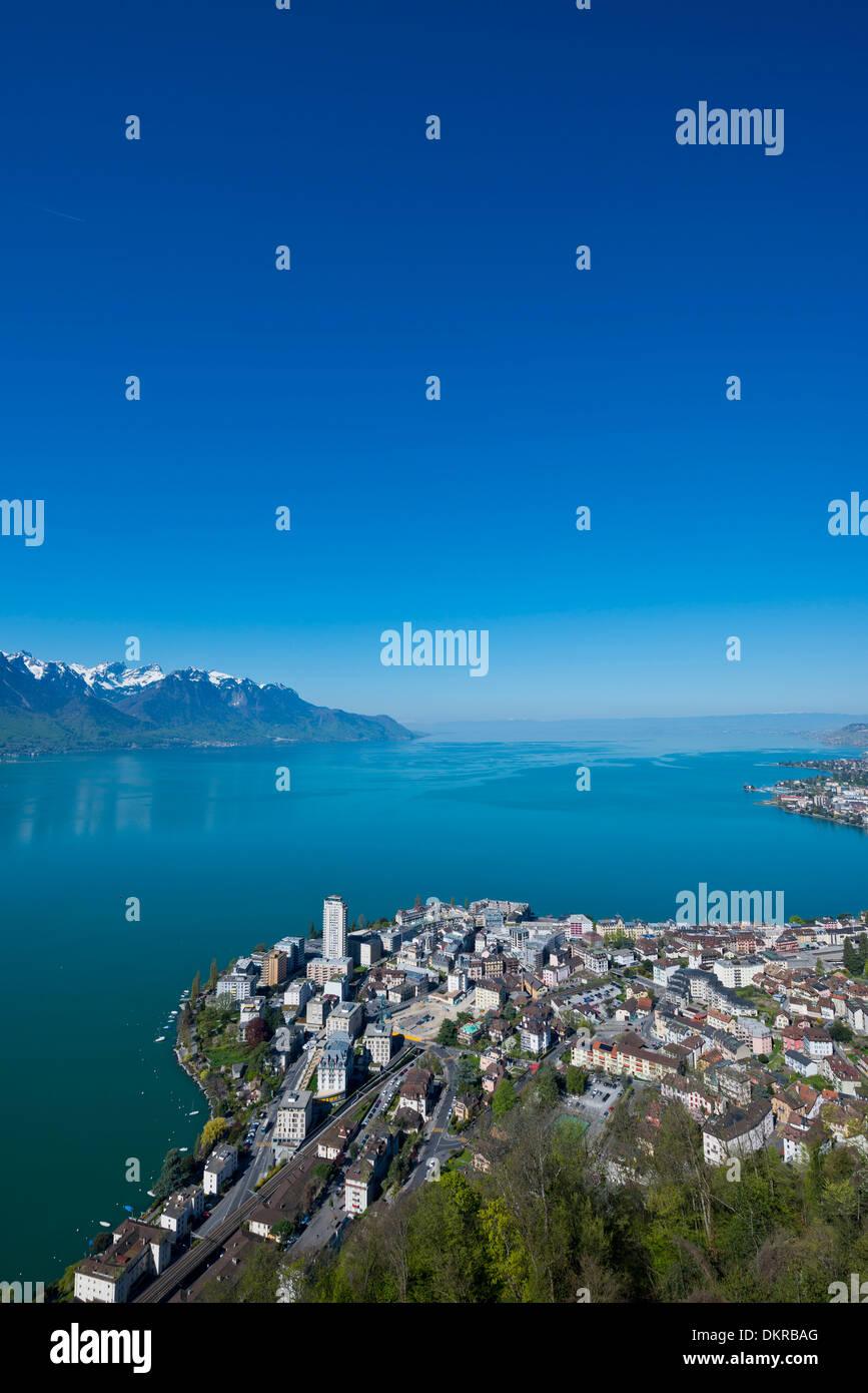 Switzerland, Europe, town, city, house, home, building, lake, Lac Léman ...