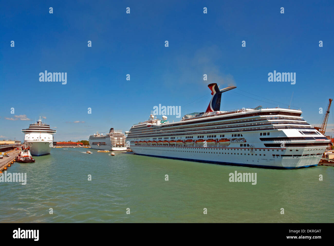 Europe Italy IT Veneto Venice harbour ship terminals cruise cruise ship ...
