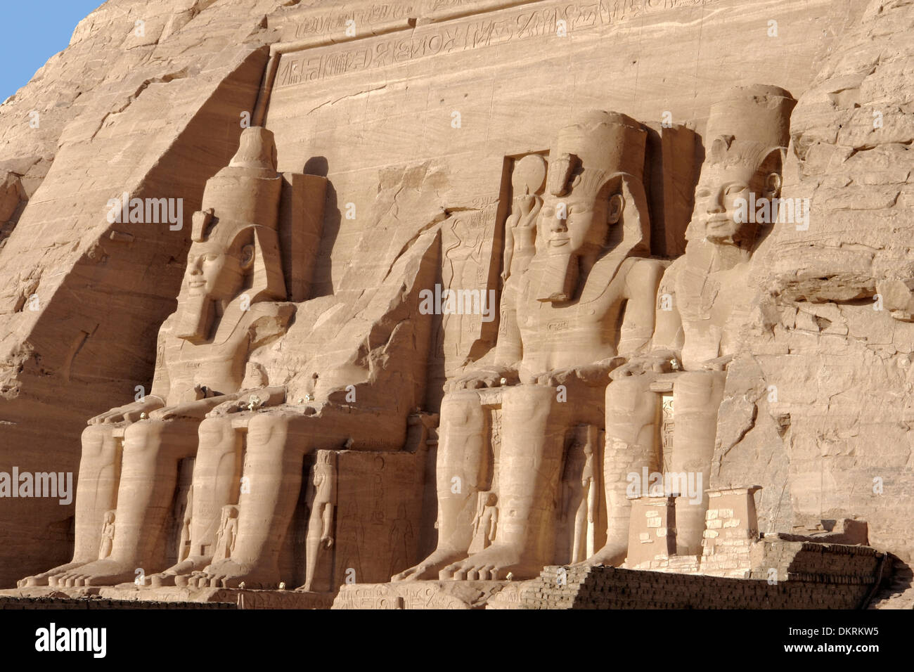 architectural detail of the historic Abu Simbel temples in Egypt ...