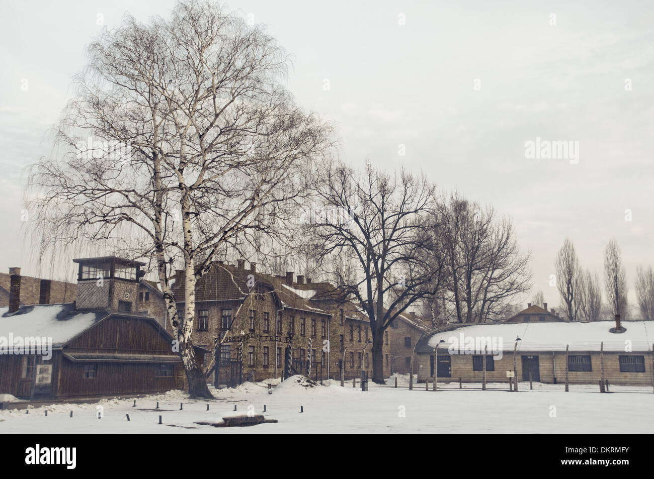 Winter snow in Auschwitz Concentration Camp Stock Photo - Alamy
