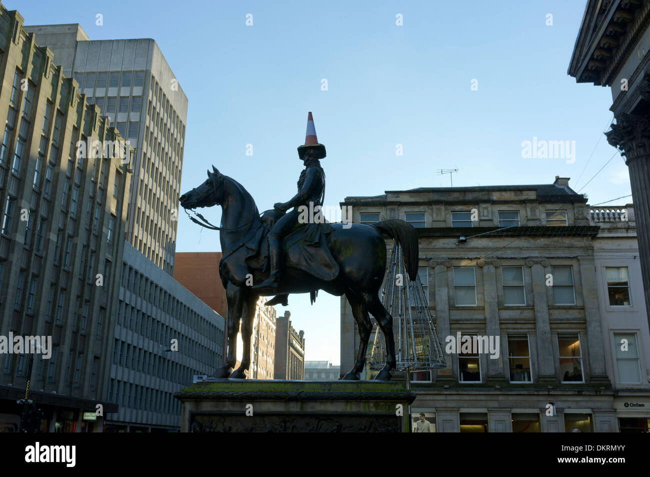 The Duke of Wellington Statue and Traffic Cone City Centre Glasgow ...