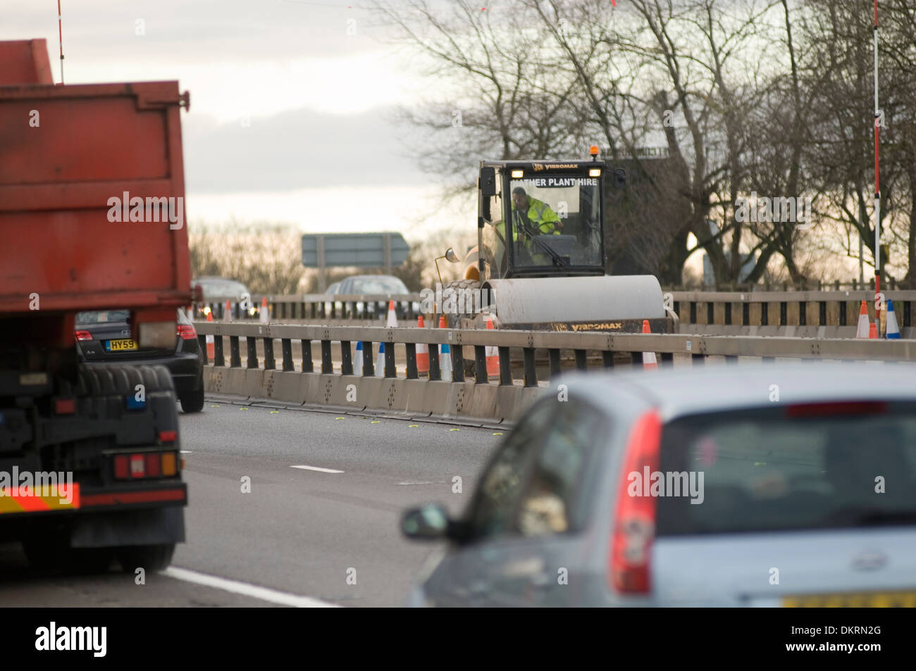 Motorway roadworks speed hi-res stock photography and images - Alamy