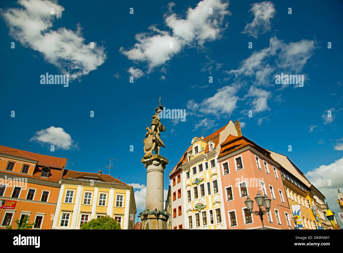 Bautzen well Budysin town houses Germany Europe Georg central market ...