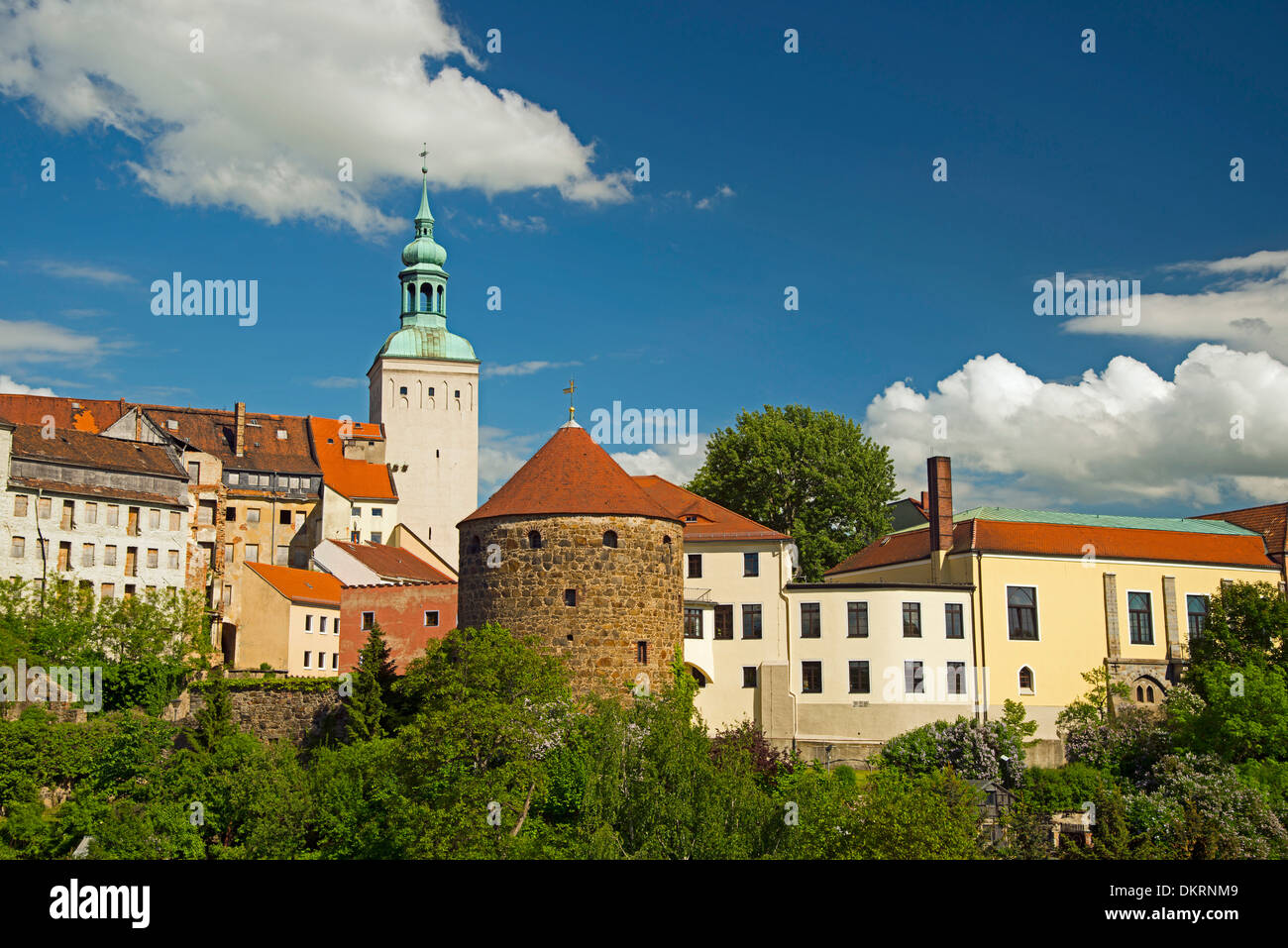 Bautzen, Budysin, Germany, Europe, lukewarm tower, Lusatia, Oberlausitz ...