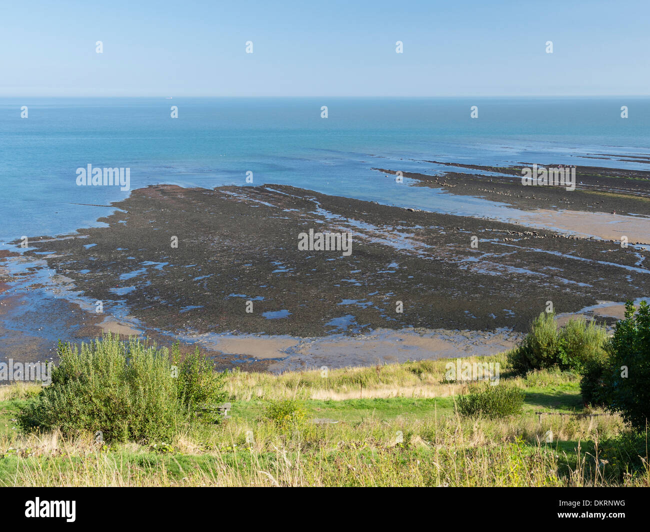 Wave cut platform at Robin Hoods Bay Yorkshire UK Stock Photo - Alamy