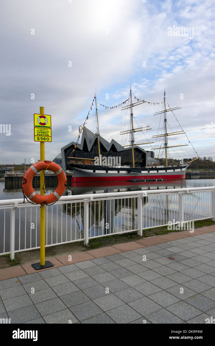 The Glenlee Tall Ship Moored at the Museum of Transport River Clyde ...