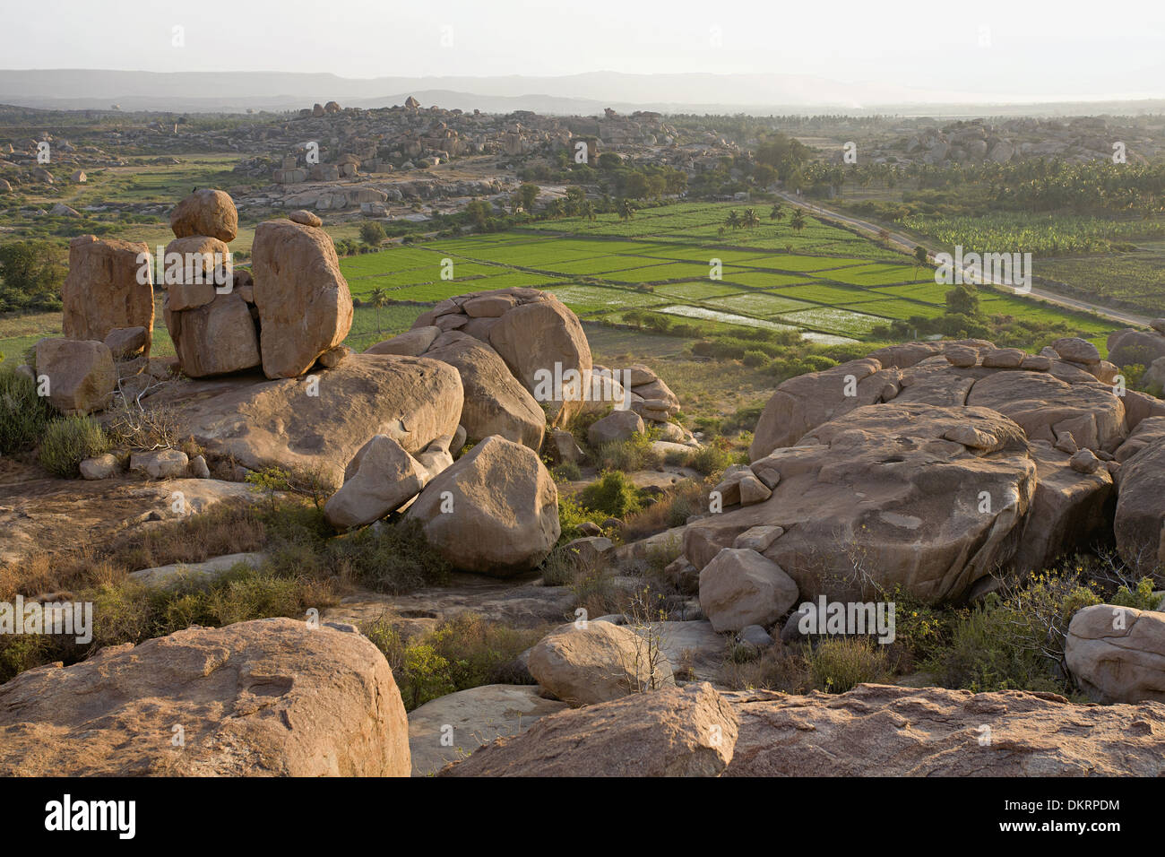 Landscape view from sunset point at Hampi, Karnataka Stock Photo - Alamy