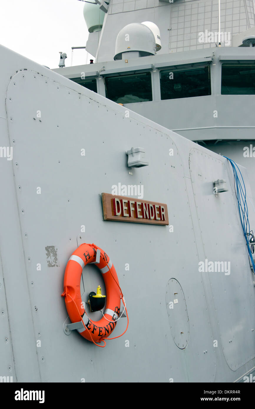HMS Defender D36 Ships Plaque Stock Photo - Alamy