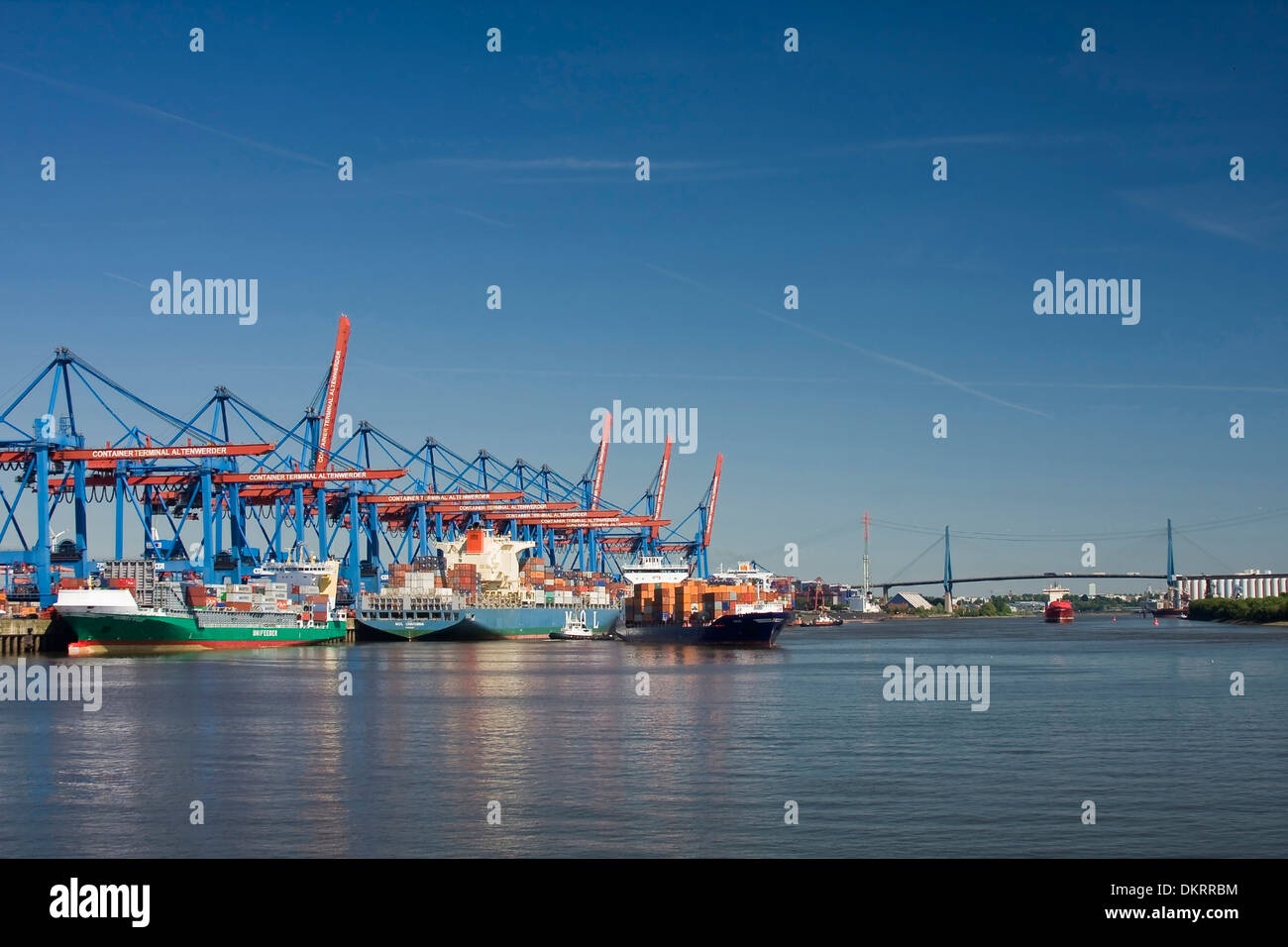 Altenwerder container port container ships container terminal Germany ...