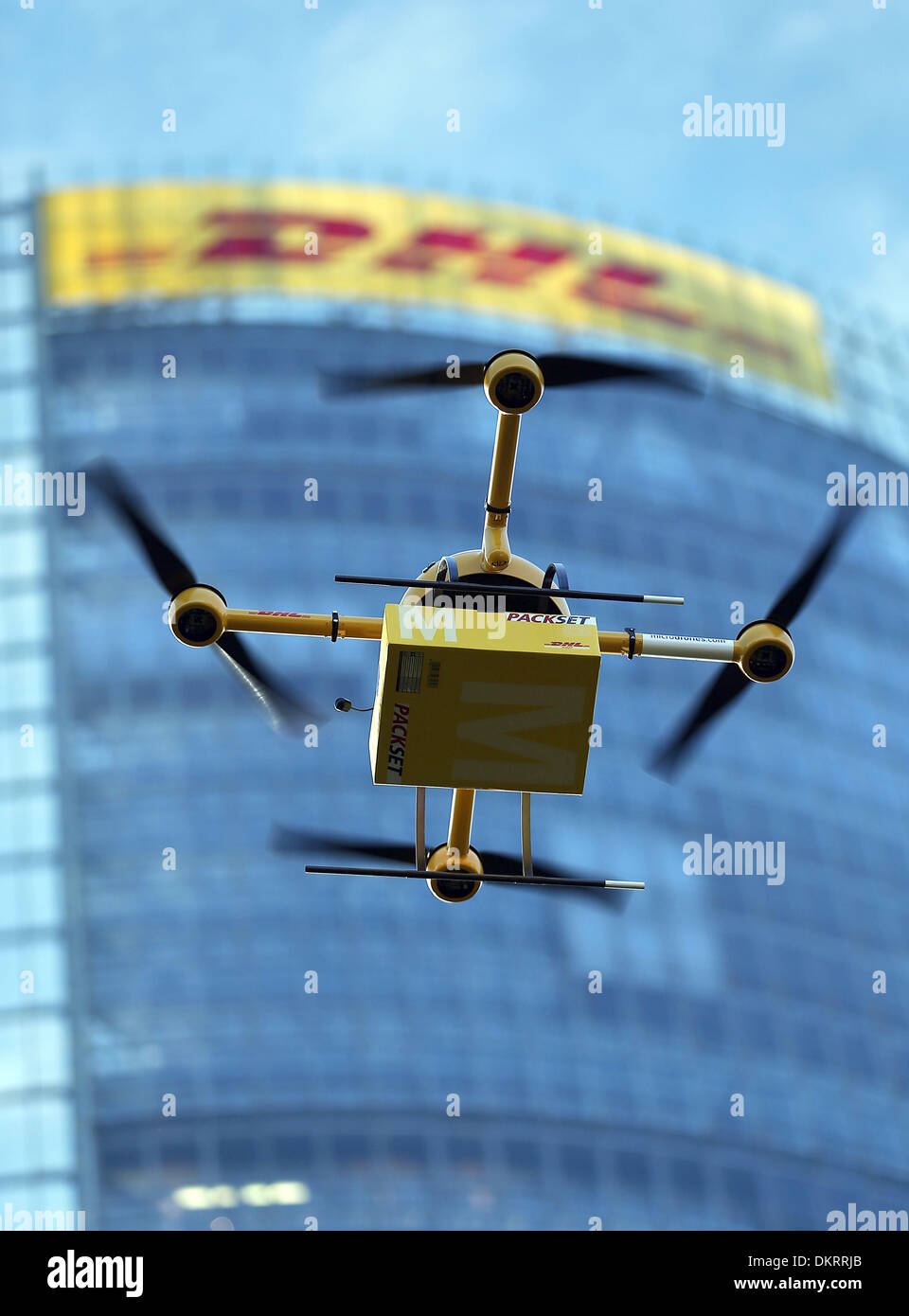 Bonn, Germany. 09th Dec, 2013. An unmanned aerial vehicle (UAV) lands ...