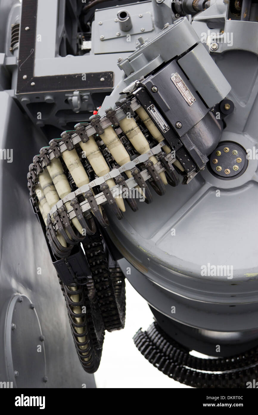 HMS Defender D36 Machine Gun Ammunition Stock Photo - Alamy