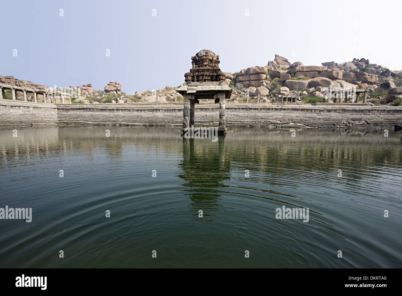 Temple water storage tank at Hampi world heritage site, Hampi ...