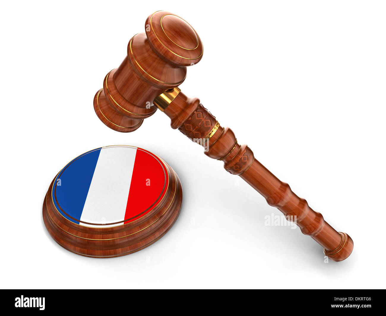 Wooden Mallet and French flag (clipping path included Stock Photo - Alamy
