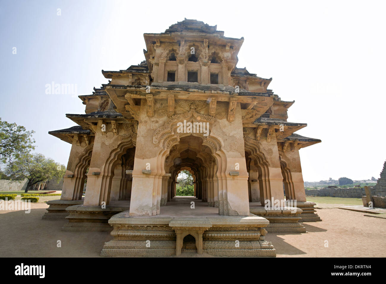 Lotus Mahal, General View of Facade. Hampi, Karnataka India Stock Photo ...