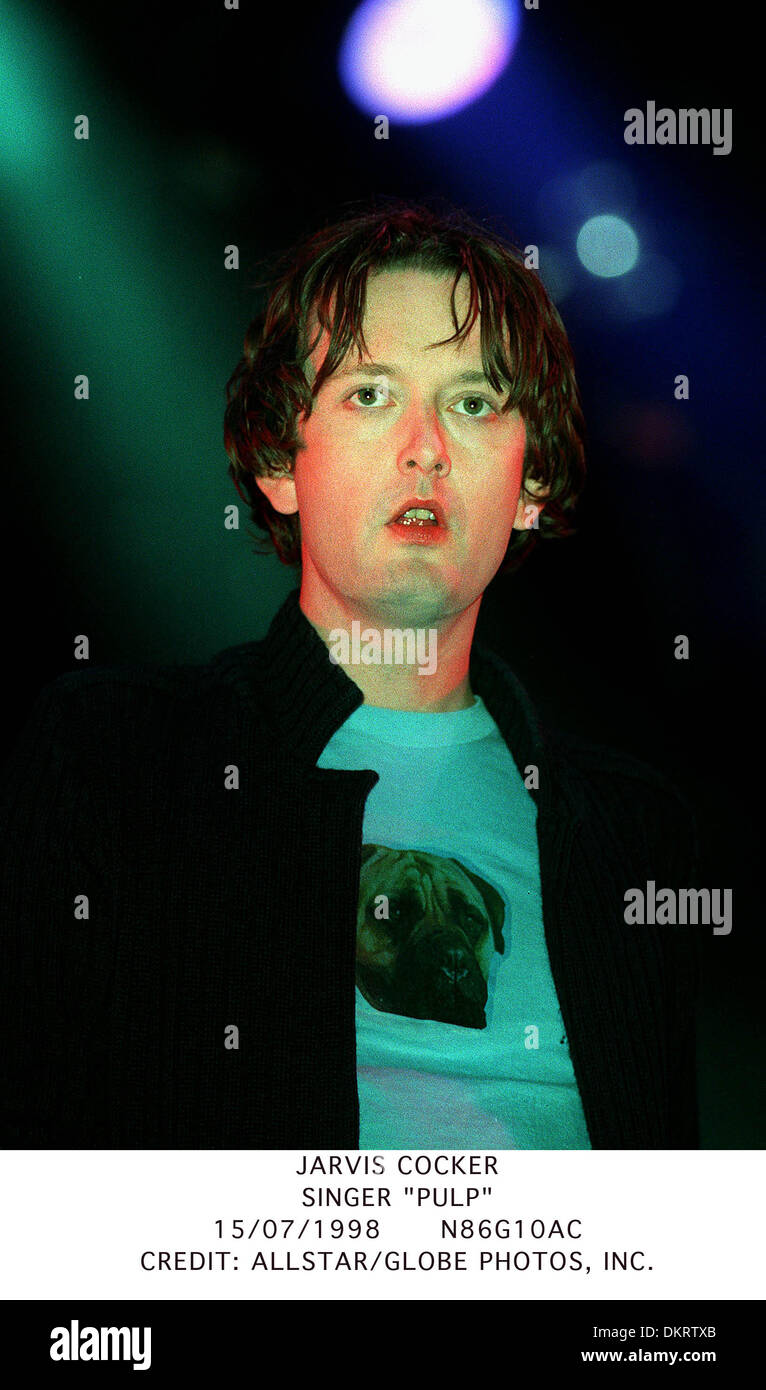 JARVIS COCKER.SINGER ''PULP''.15/07/1998.N86G10AC Stock Photo - Alamy