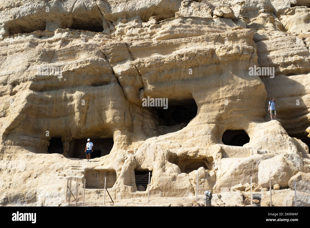 Caves in Matala, Pitsidia, municipal unit of Festos, Heraklion regional ...