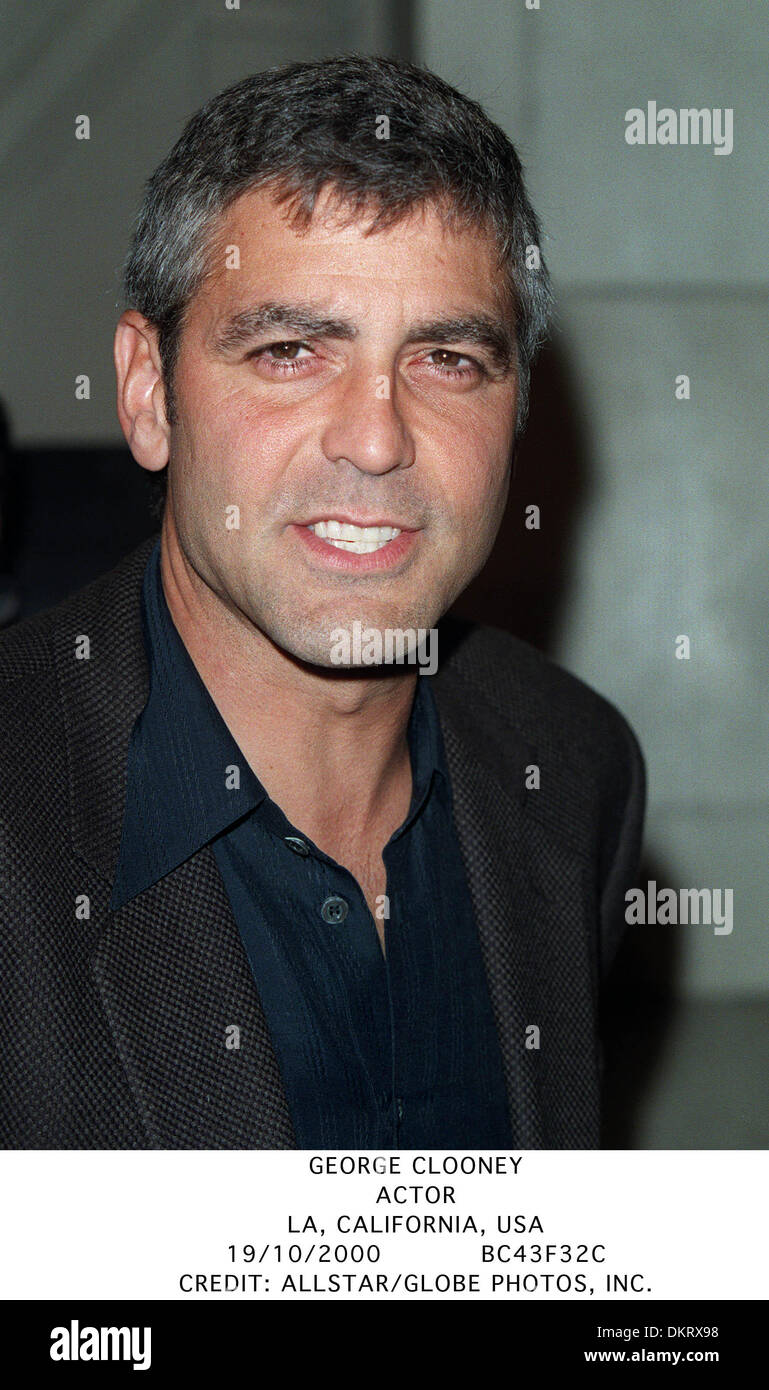 Oct. 19, 2000 - LA, CALIFORNIA, USA - GEORGE CLOONEY.ACTOR.LA ...