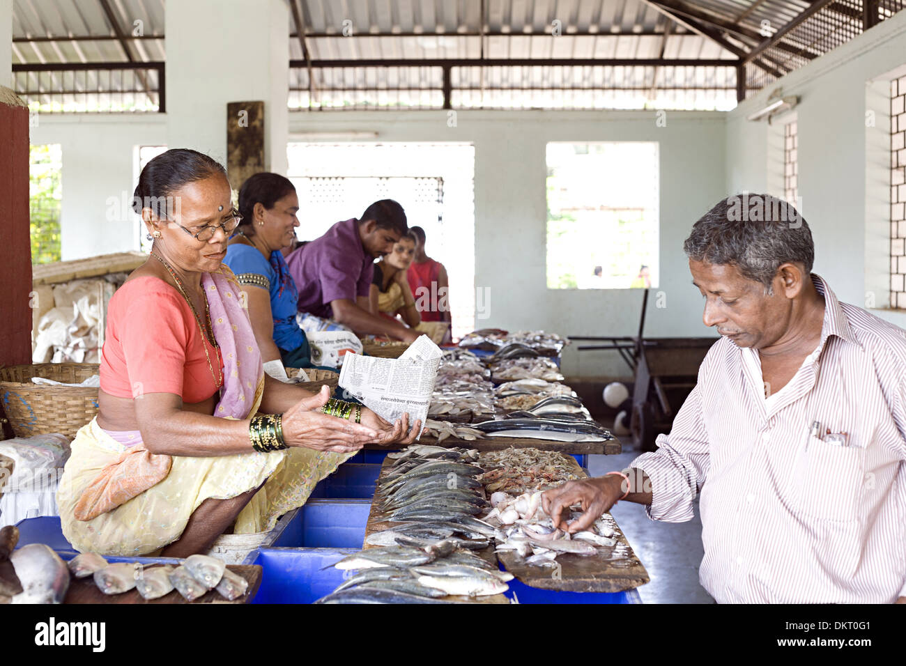 Fish market at Ponda Sattari Goa Stock Photo - Alamy