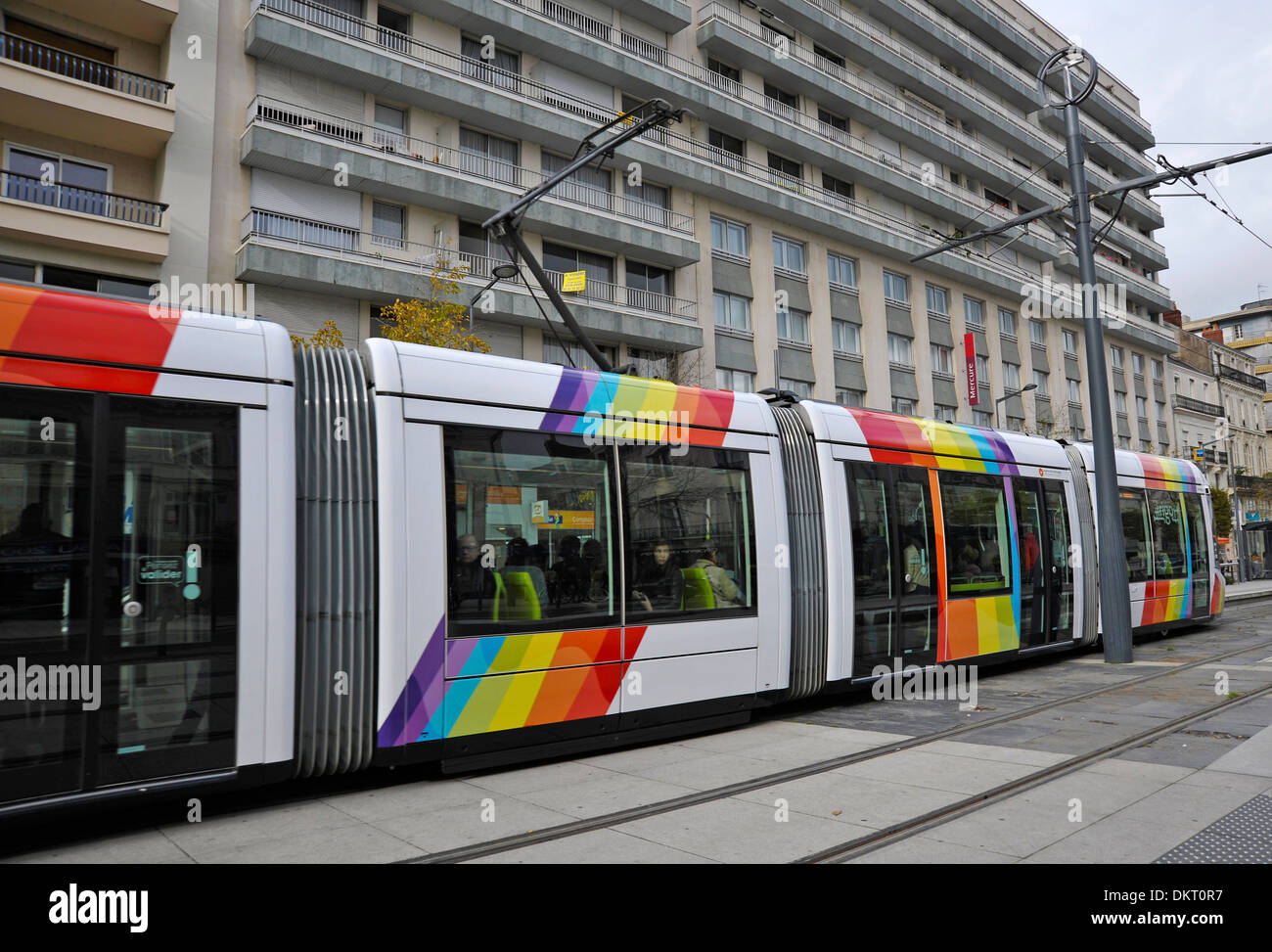 Tramway in Angers city center France Stock Photo - Alamy